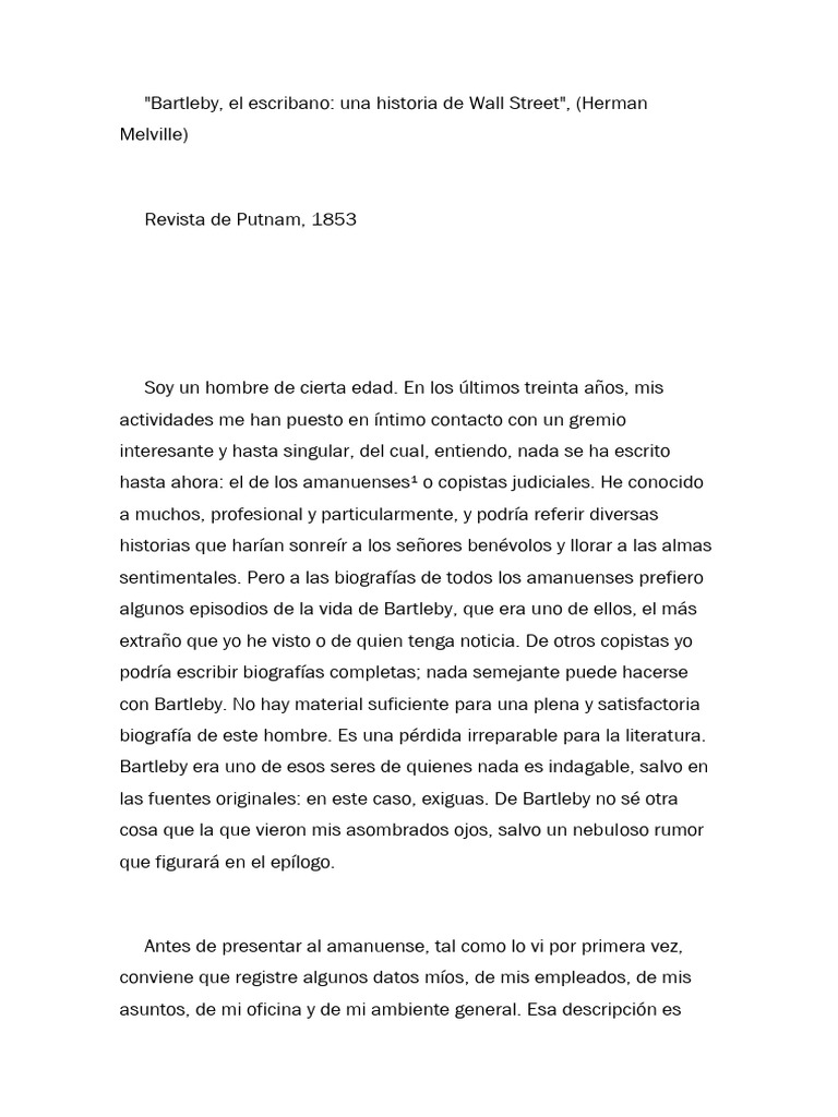 Bartleby (Herman Melville) | PDF