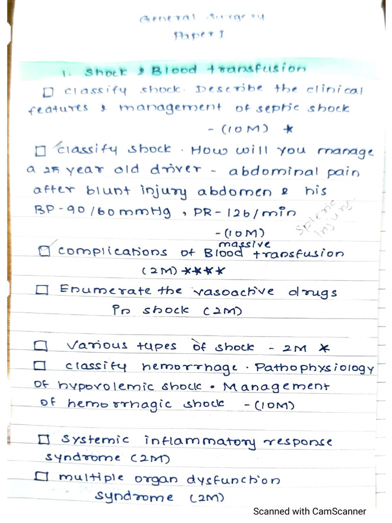 Surgery Question Bank | PDF