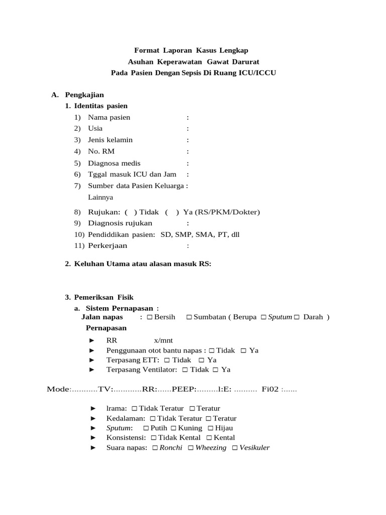 Format Laporan Kasus Lengkap(1) | PDF