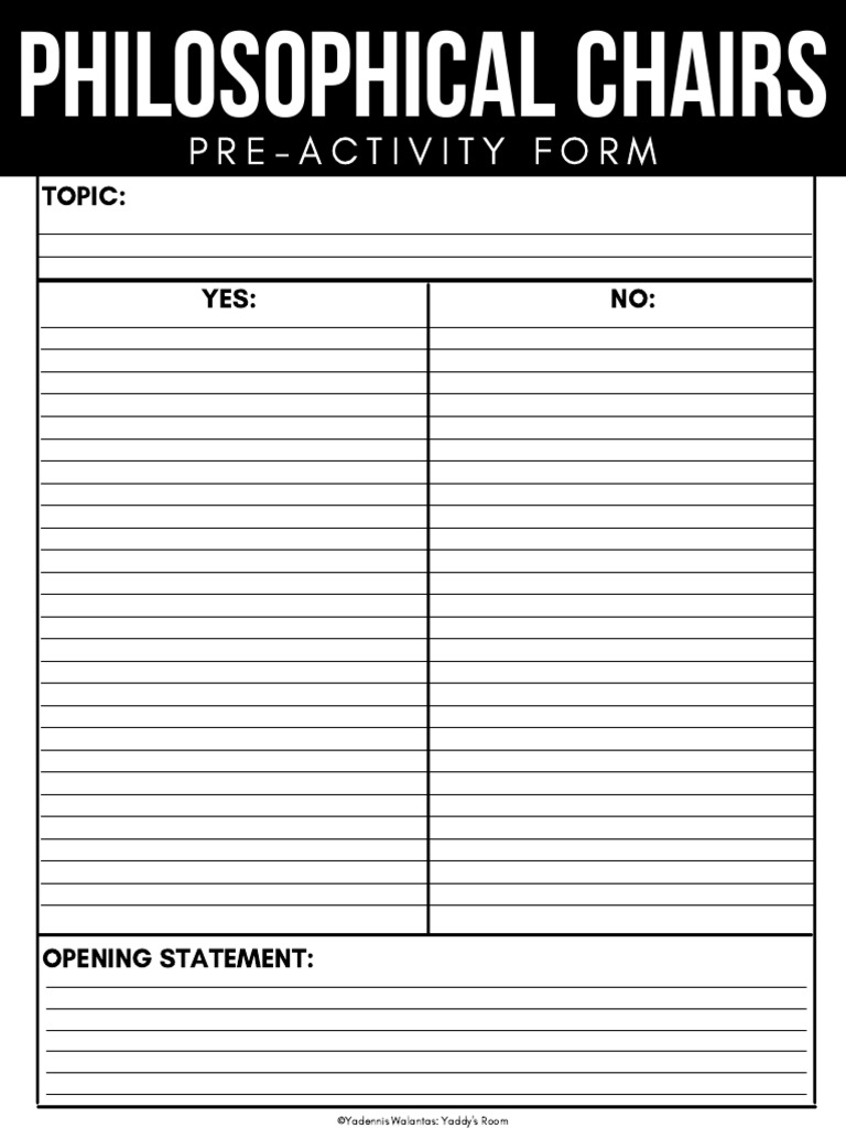 Philosophical Chairs Feedback Forms | PDF | Reason | Cognitive Science