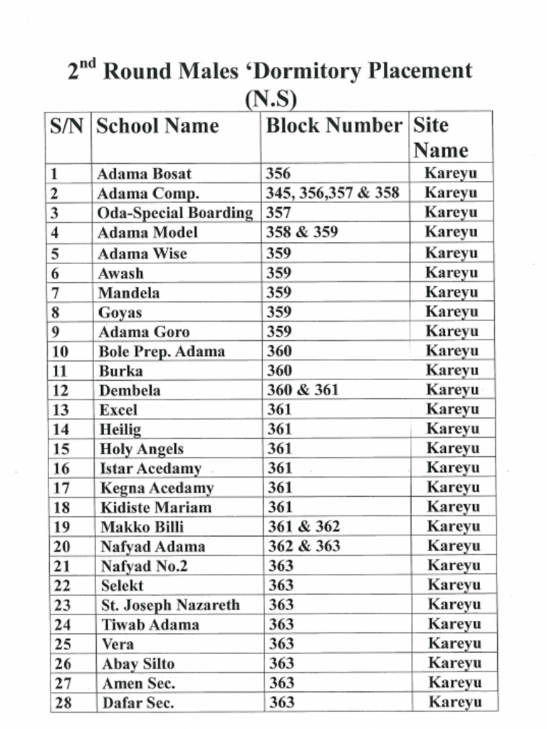 Summary of N.S PLacement of Male 1 | PDF
