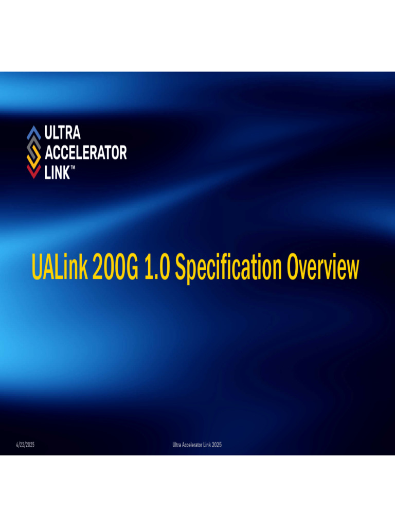 UALink 1.0 Specification Webinar - FINAL | PDF | Network Switch | Ethernet