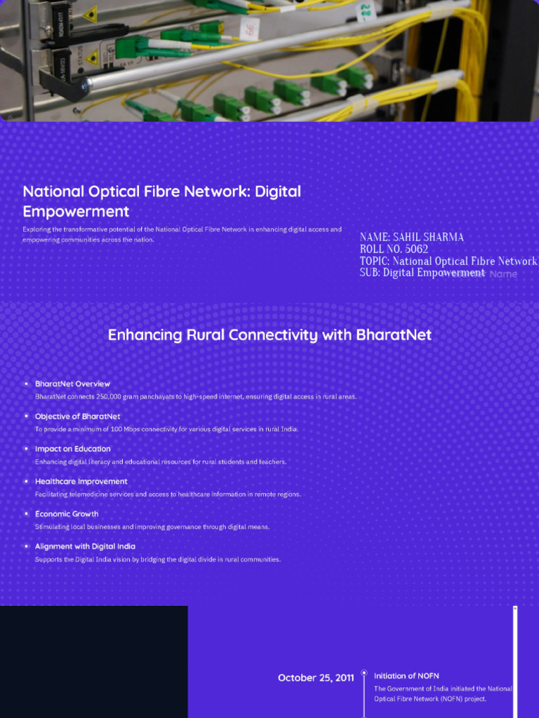 Introduction To National Optical Fibre Network | PDF