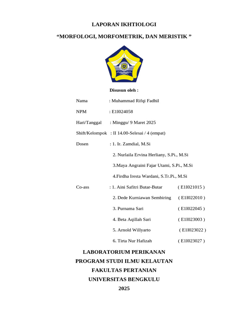 Morfologi dan Meristik Ikan dalam Ikhtiologi | PDF