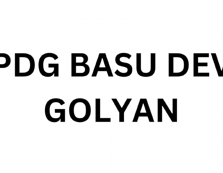 PDG Basu Dev Golyan | PDF
