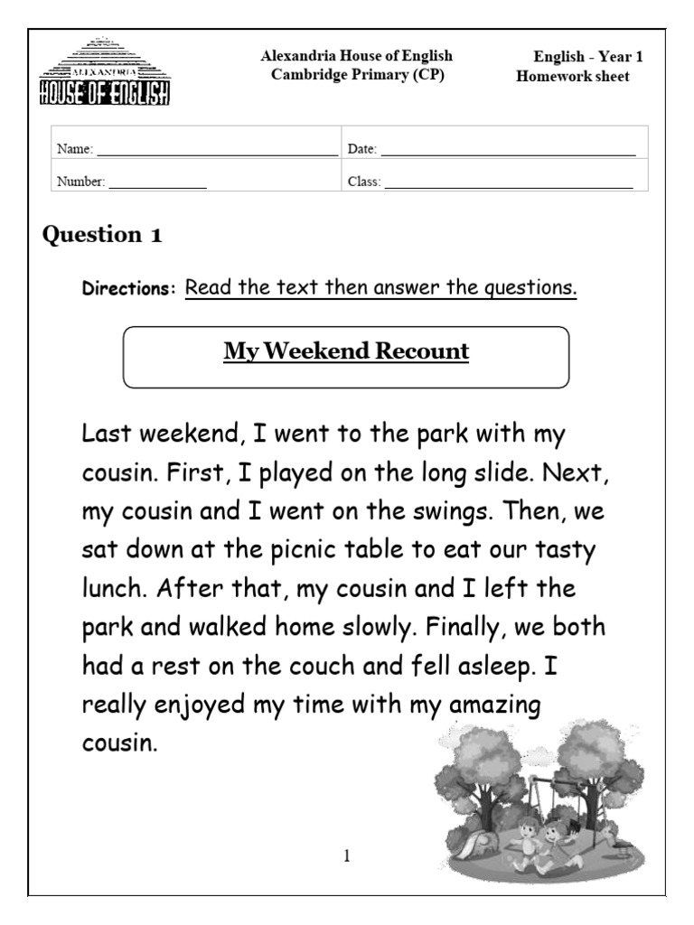 22417AssignmentsRevision 2 - My Weekend Recount | PDF | Language ...