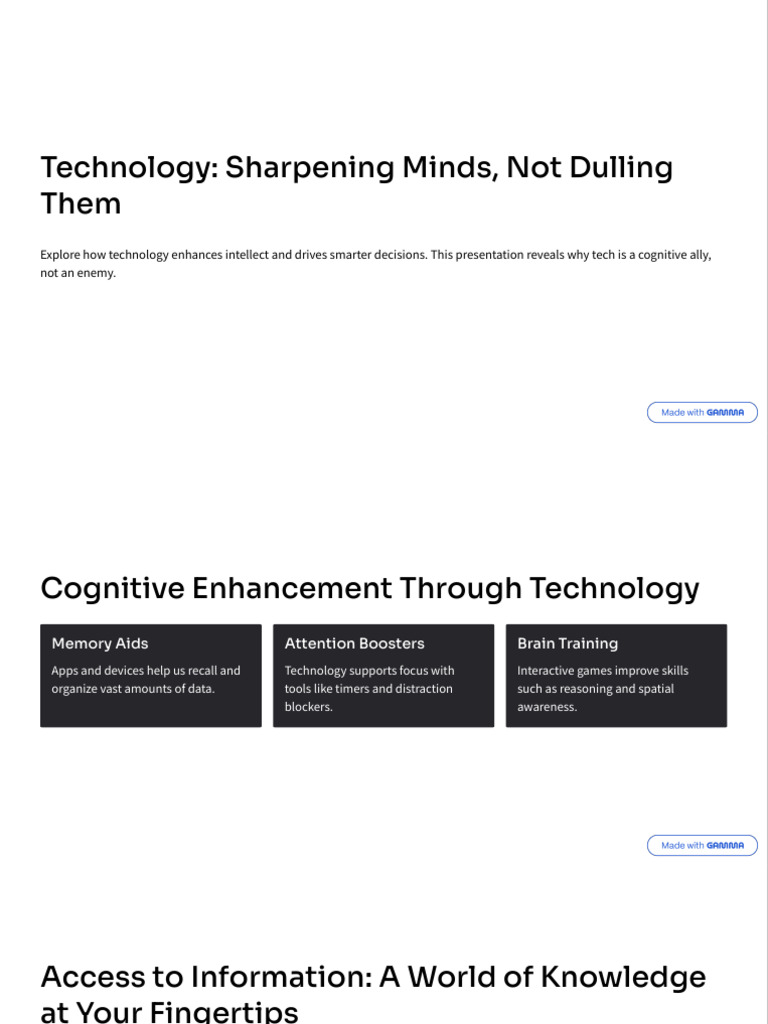 Technology Sharpening Minds Not Dulling Them | PDF | Mind | Behavioural ...