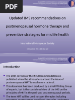 Menopause and Hormone Replacement Therapy HRT Guidelines | PDF ...