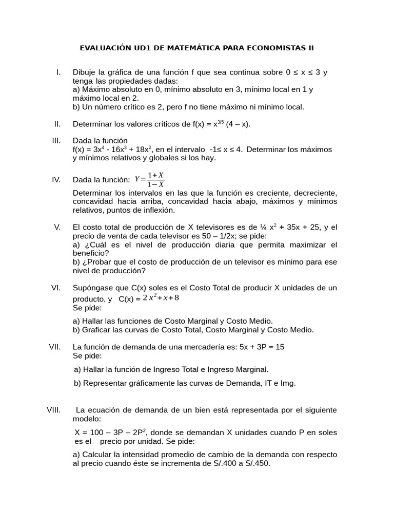 Evaluación UD1 | PDF | Precios | Monopolio