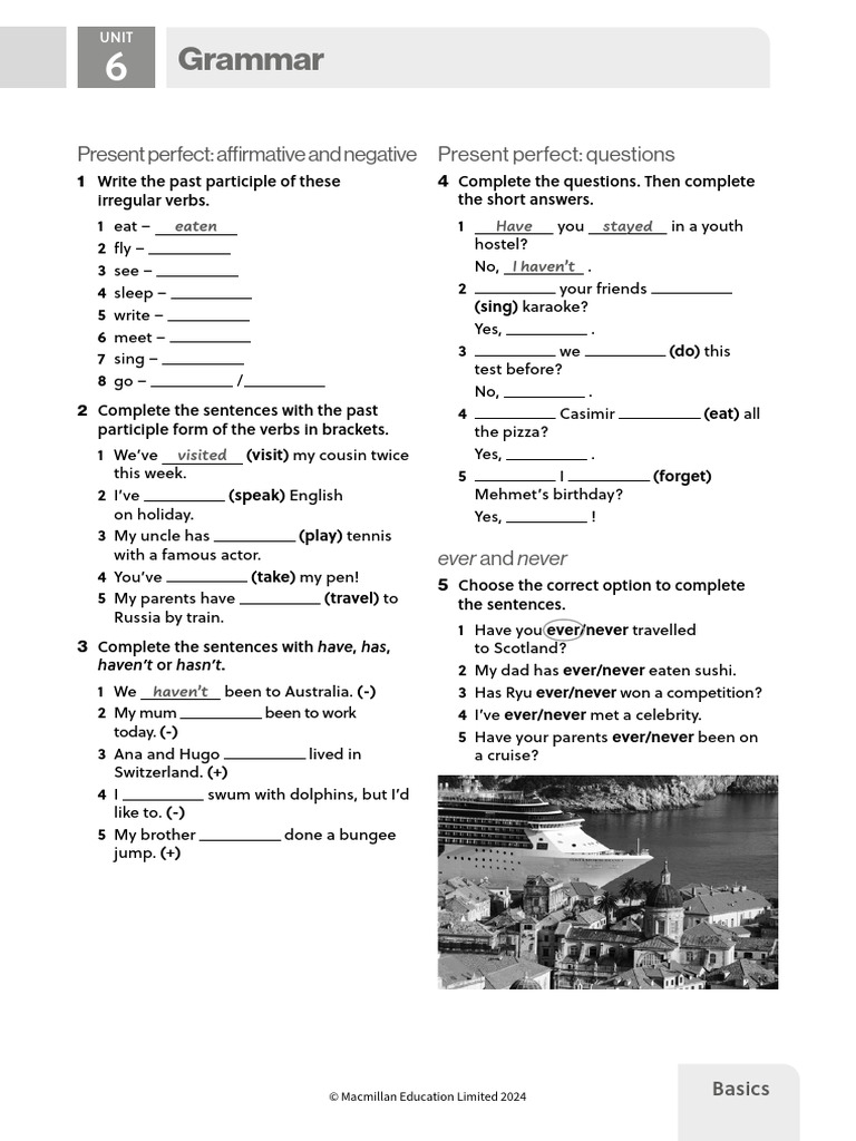 WeBe_L2_U6_Grammar_Basics | PDF | Language Mechanics | Syntax