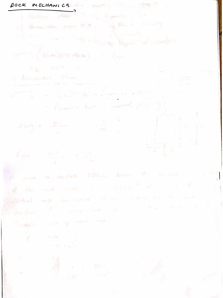 Rock Mechanics Notes | PDF