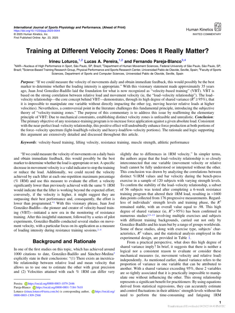 ijspp-article-10.1123-ijspp.2025-0044 | PDF | Strength Training | Regression Analysis