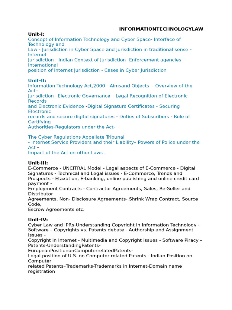 Information Technology Law | PDF | Public Key Cryptography | Cybercrime