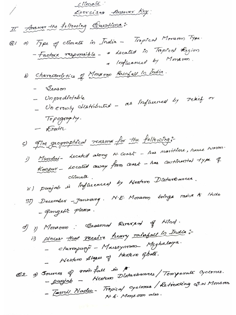 Total Geography TB Answer Key | PDF