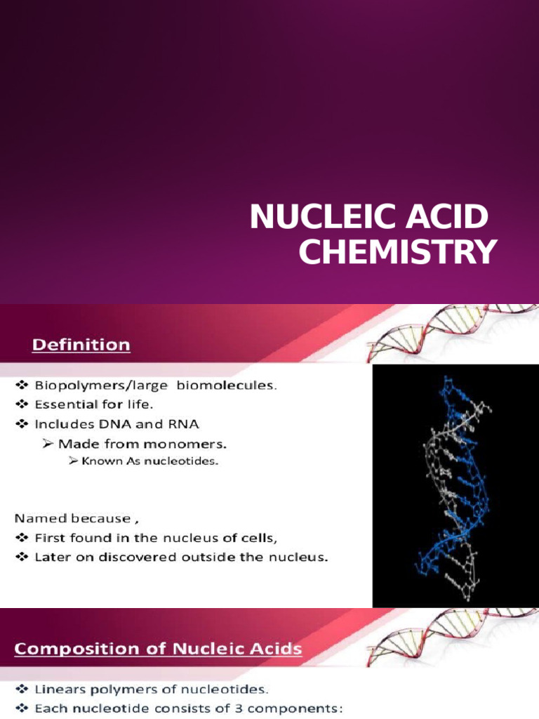 Biochemistry NUCLEIC ACID Lecture 5 | PDF