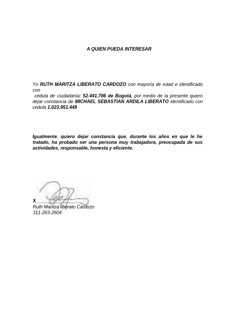 Certificado Personal 1 | PDF