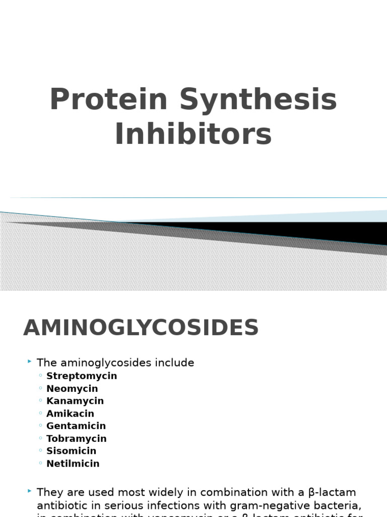 Protein Synthesis Inhibitor 2 | PDF | Biochemistry | Chemistry