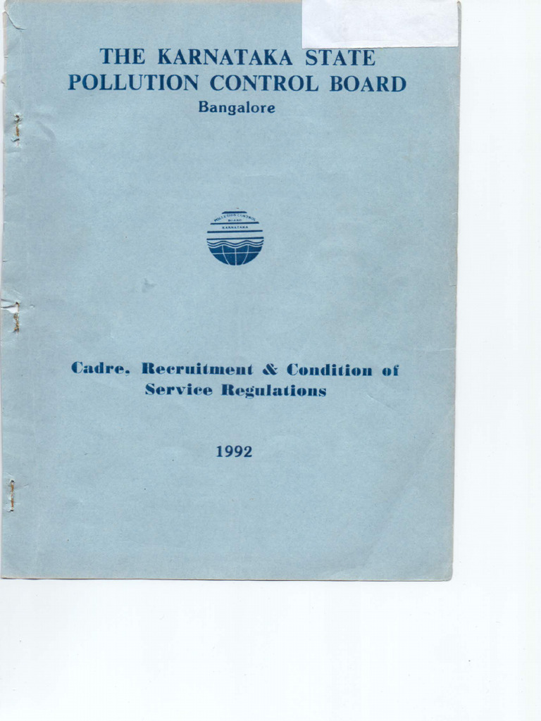 KSPCB C&R 1992 | PDF