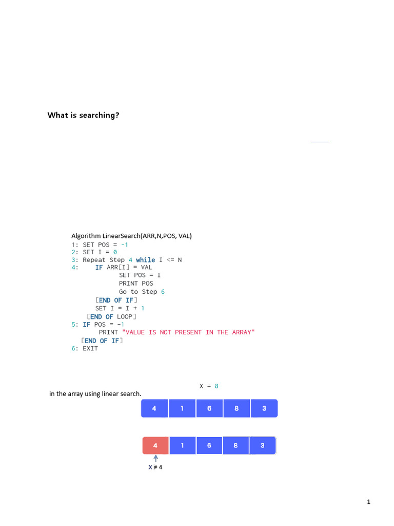 Unit 3 Notes Searching Sorting Dkpj Pdf Algorithms And Data Structures Algorithms