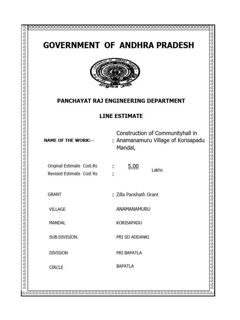 Community Hall Anamanamuru | PDF | Screw | Building Materials