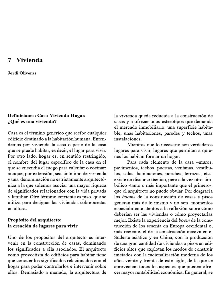 Capítulo 7 - Vivienda | PDF | Barrio residencial