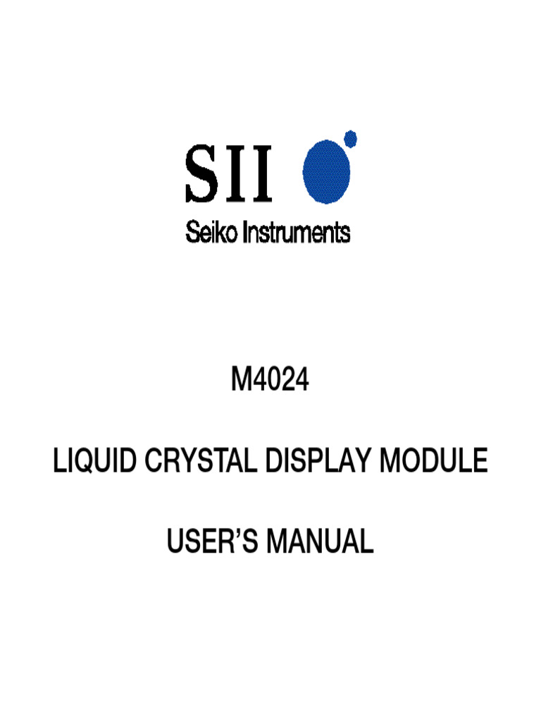 M4024 LIQUID CRYSTAL DISPLAY MODULE | PDF
