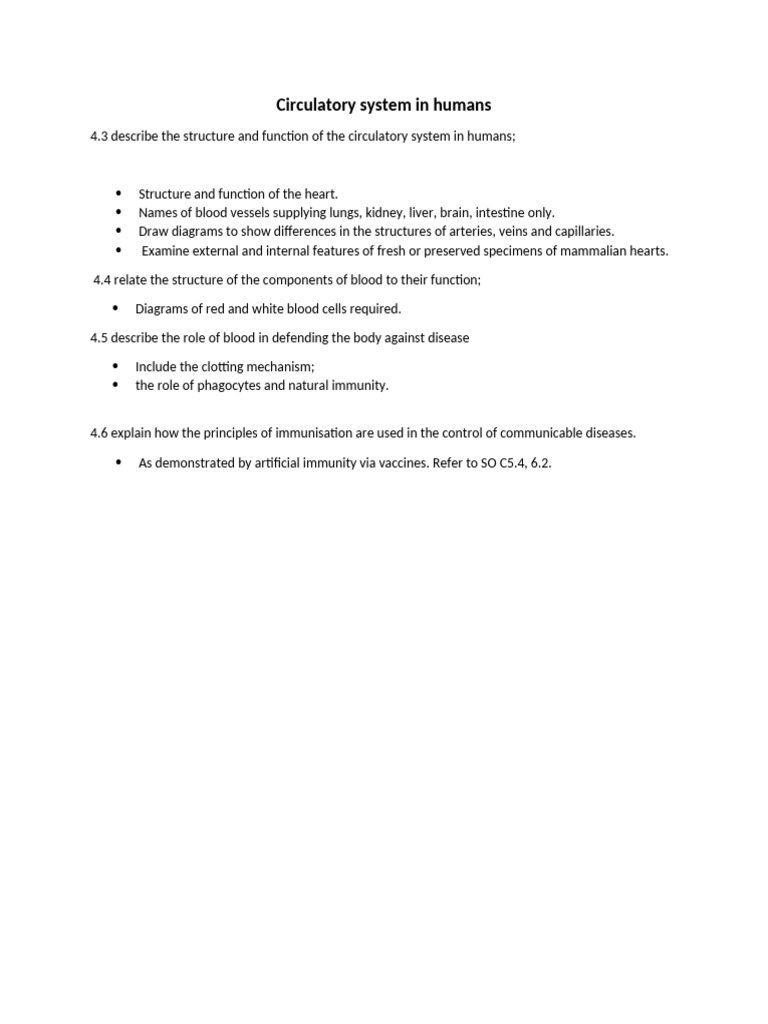 Circulatory System in Humans | PDF