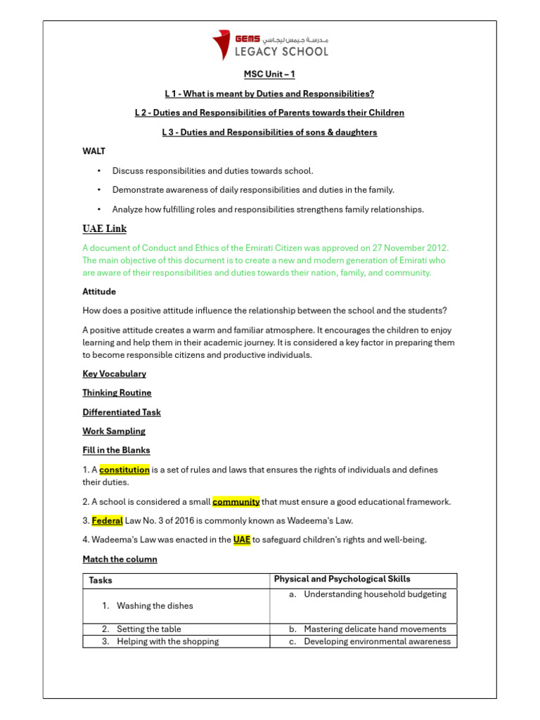 NB Work Duties Nad Responsibilities PDF | PDF | Love | Collaboration