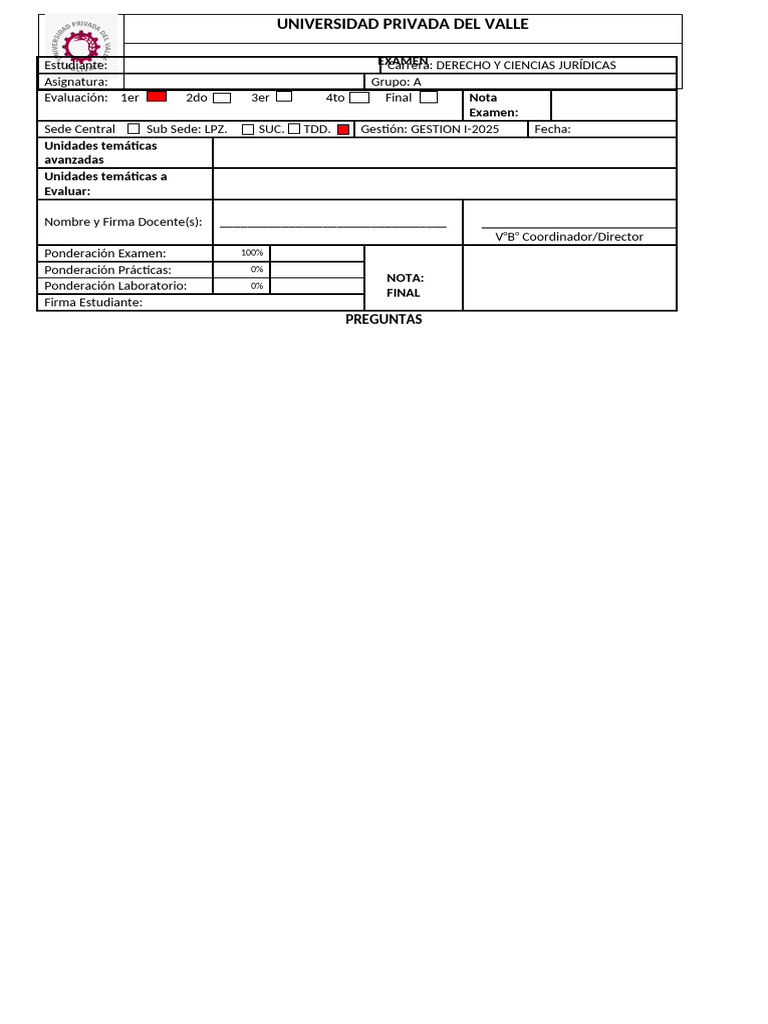 Formato Examen | PDF