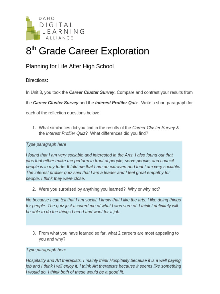 Planning For Life After High School | PDF