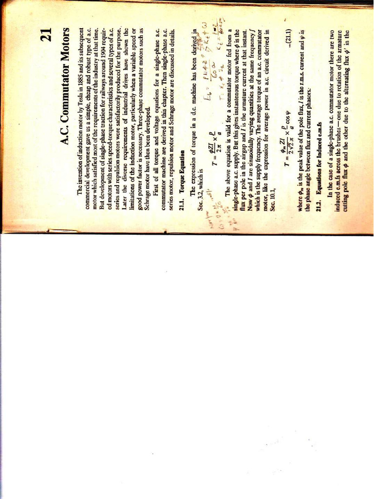 Reference Material on AC Commutator Motors ...
