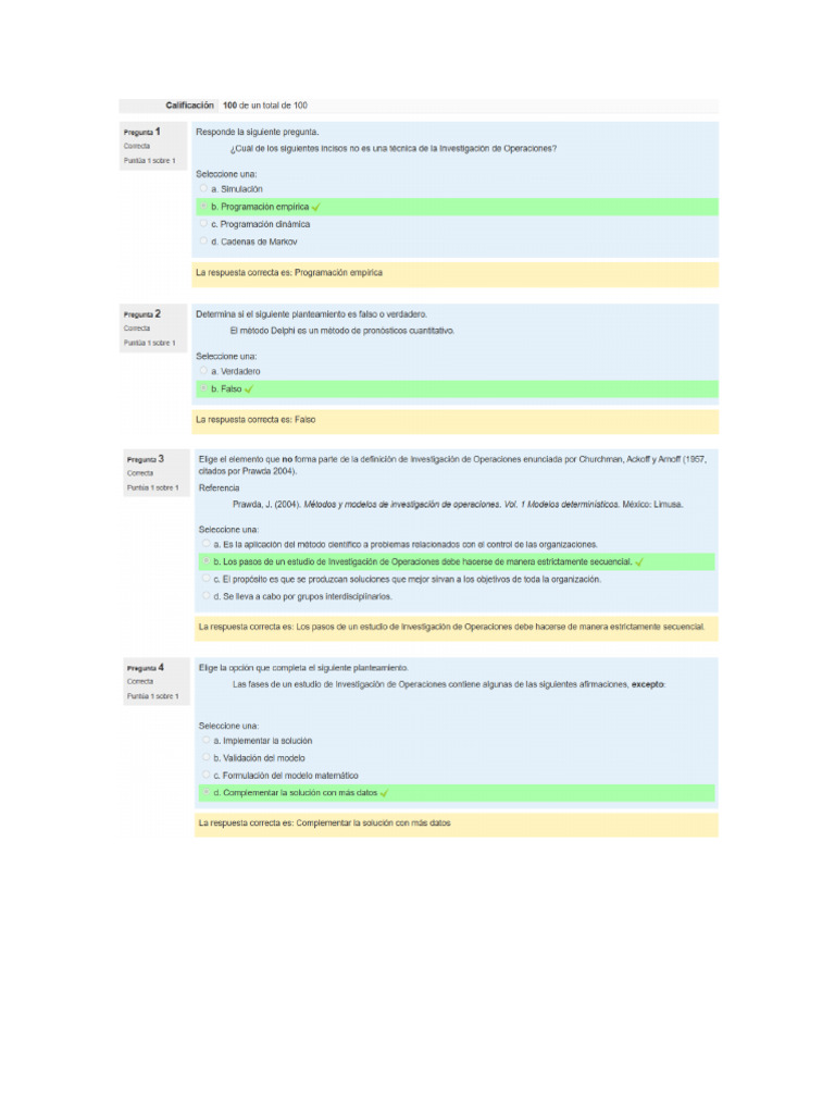 1er Examen Conceptos Basicos de La Investigacion de Operaciones | PDF