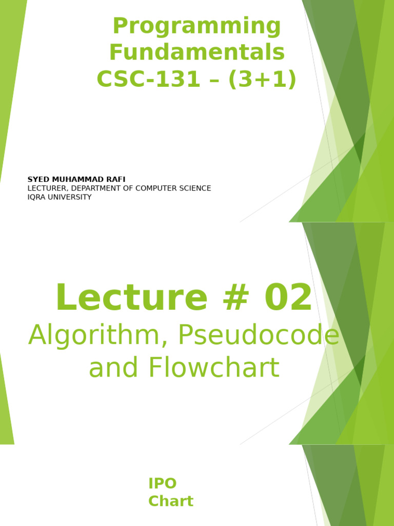 PF-Lec 02 (Algorithm FlowChart Pseudocode) | PDF | Fahrenheit | Algorithms PF-Lec 02 (Algorithm FlowChart Pseudocode) | PDF | Fahrenheit | Algorithms