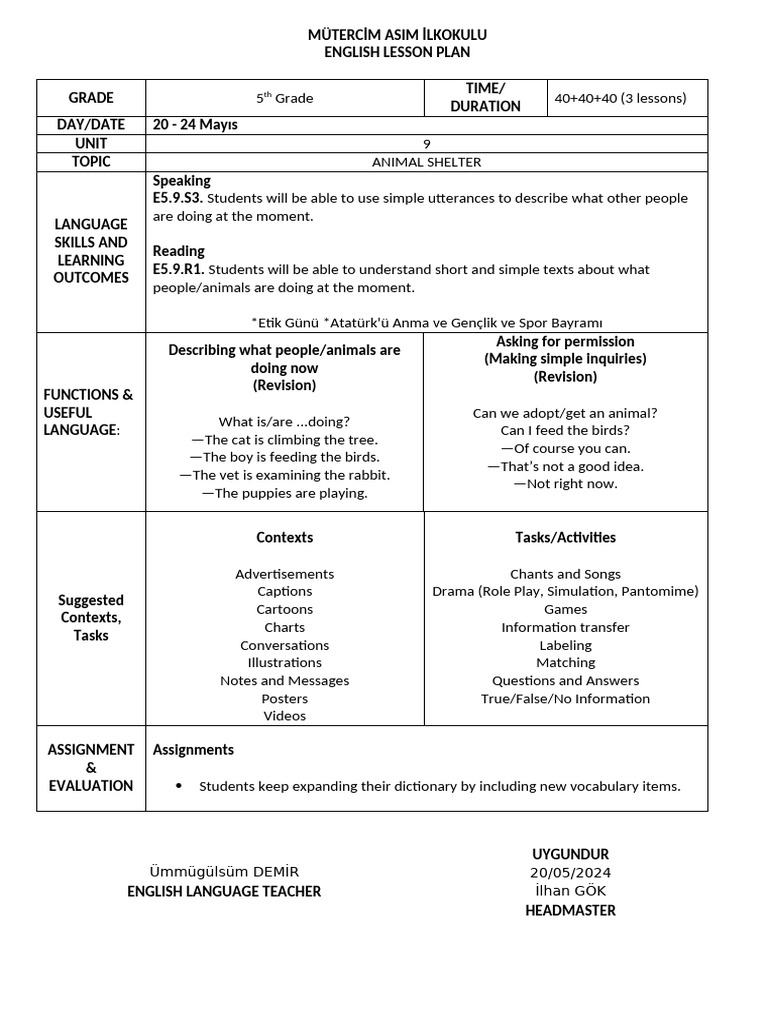 Gunluk - Plan 25 Ingilizce 37 41096 | PDF | Learning | Human Communication