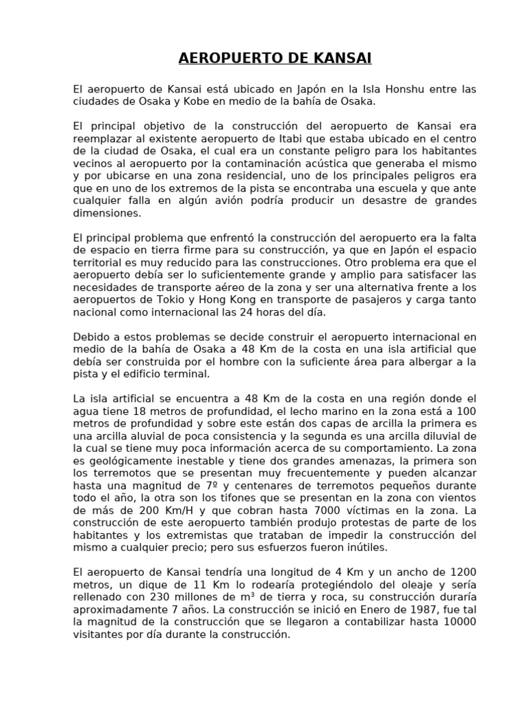 Aeropuerto de Kansai | PDF | Aeropuerto | edificio