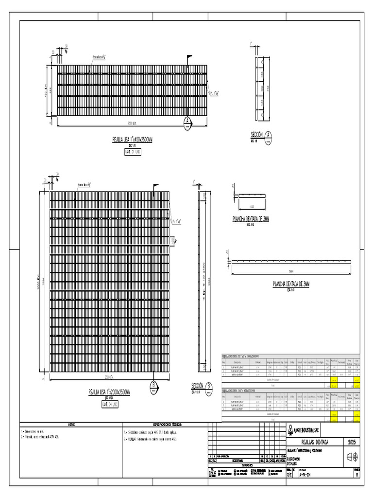 Plano Rejilla Dentada-Layout1 | PDF
