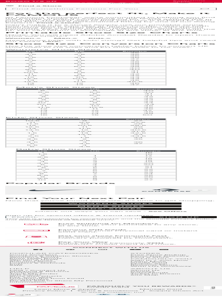 UK to US Shoe Size Conversion Guide | PDF | Sneakers | Shoe