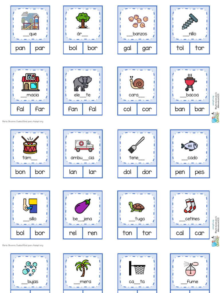 Tarjetitas Con Silabas Mixtas | PDF