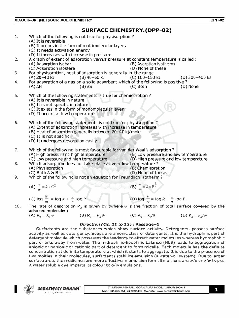 2 DPP Surface Chemistry | PDF