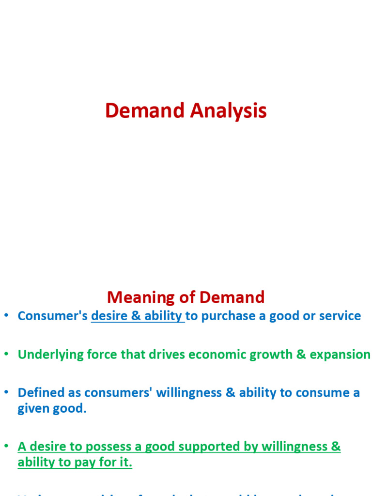 Demand Analysis in Marketing | PDF | Demand | Demand Curve