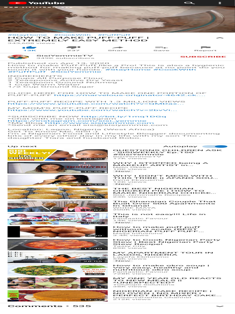 How To Make Puff-Puff Extremely Easy Method - Youtube | PDF | Cuisine ...