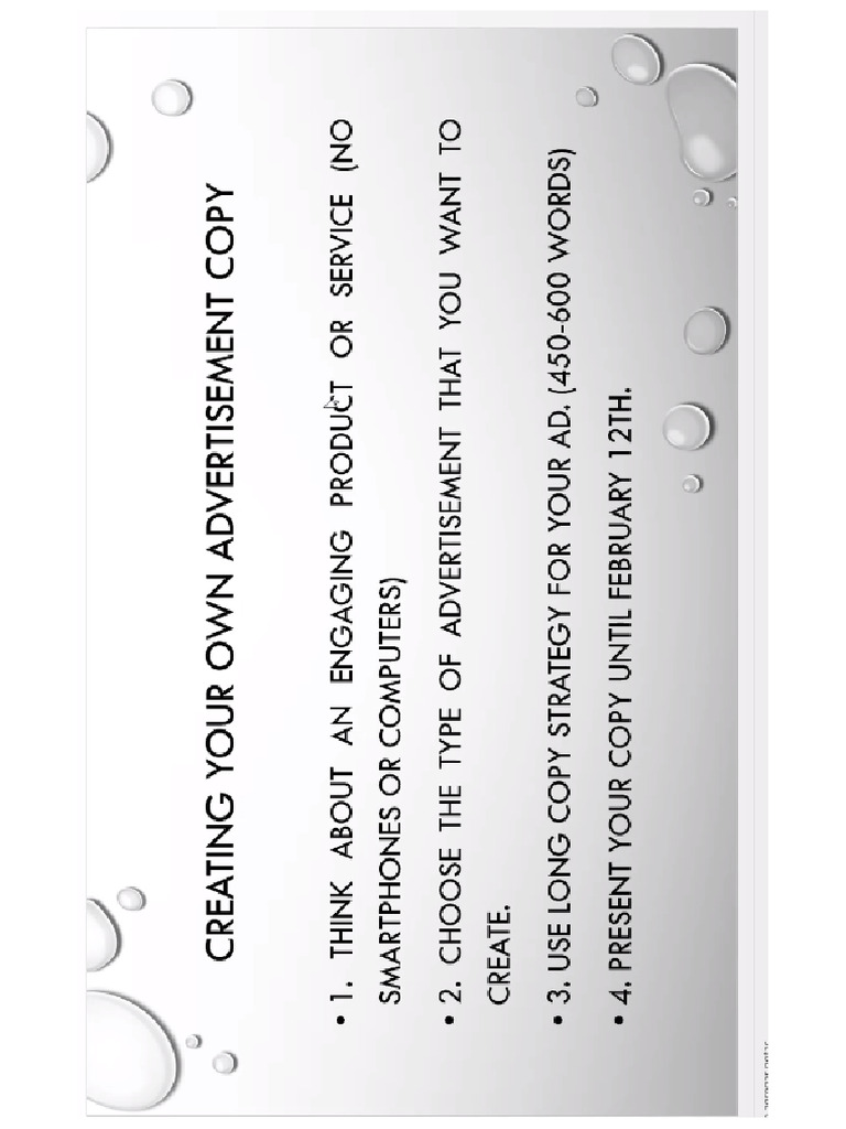 Creating An Advertisement | PDF