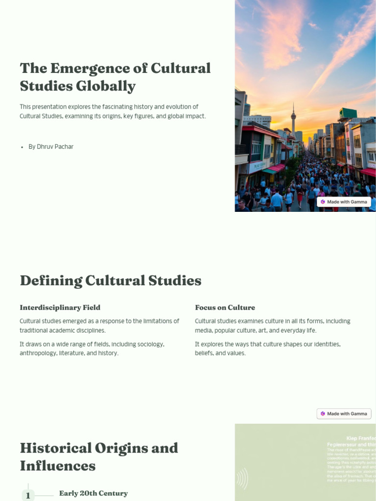 The Emergence of Cultural Studies Globally | PDF | Cultural Studies ...