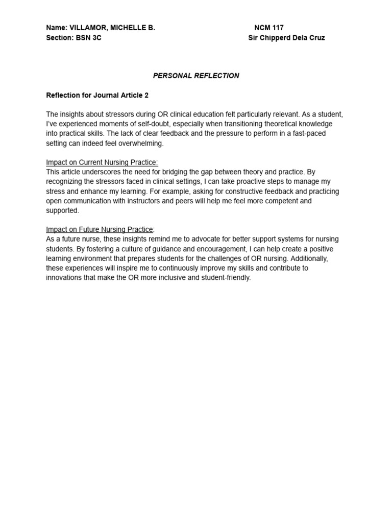 Reflection Journal 2 | PDF