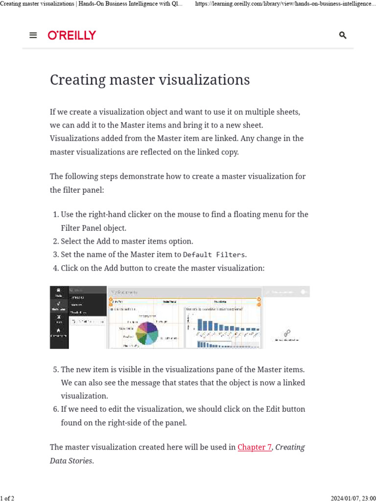 Creating Master Visualizations Hands-On Business Intelligence With Qlik Sense | PDF