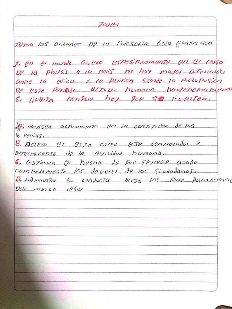 Taller Los Origenes de La Folosofia | PDF