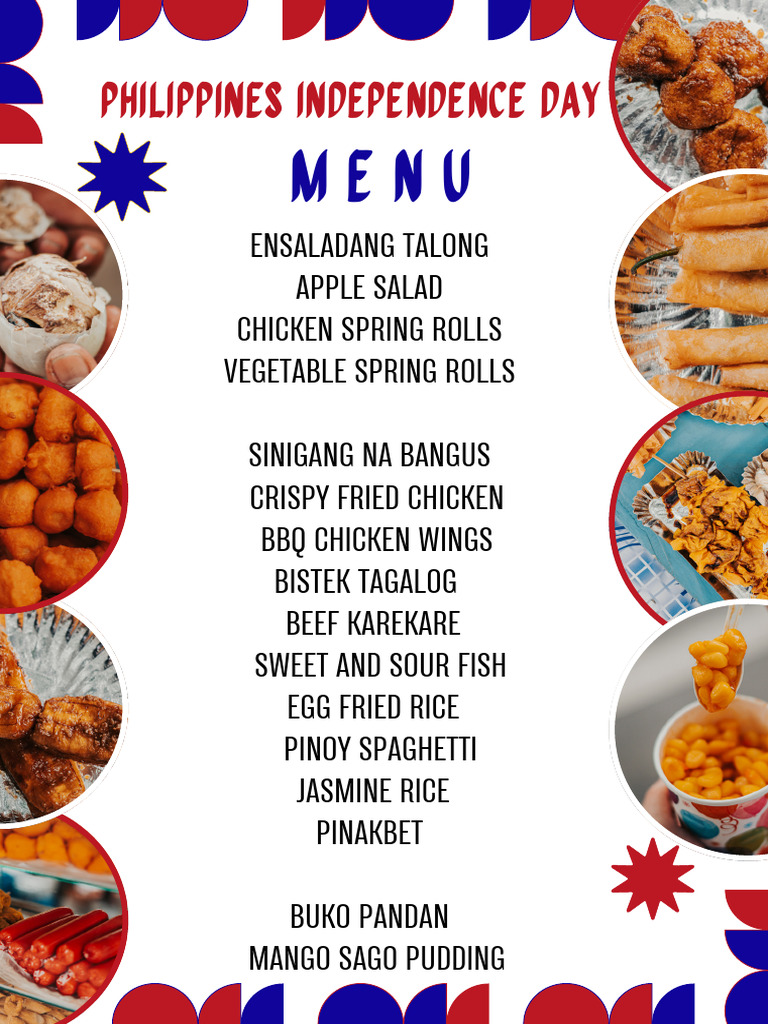 Yellow Blue Bold Typographic Filipino Local Street Food Menu | PDF
