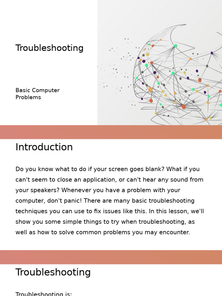 Lesson 1.13 - Troubleshooting | PDF | Printer (Computing) | Troubleshooting