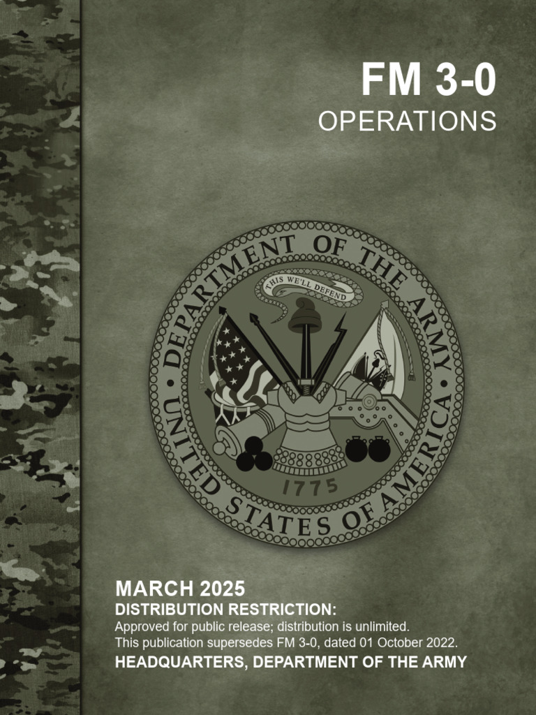 FM 3-0 - Operations - 2025 | PDF | Military Doctrine | Maneuver Warfare
