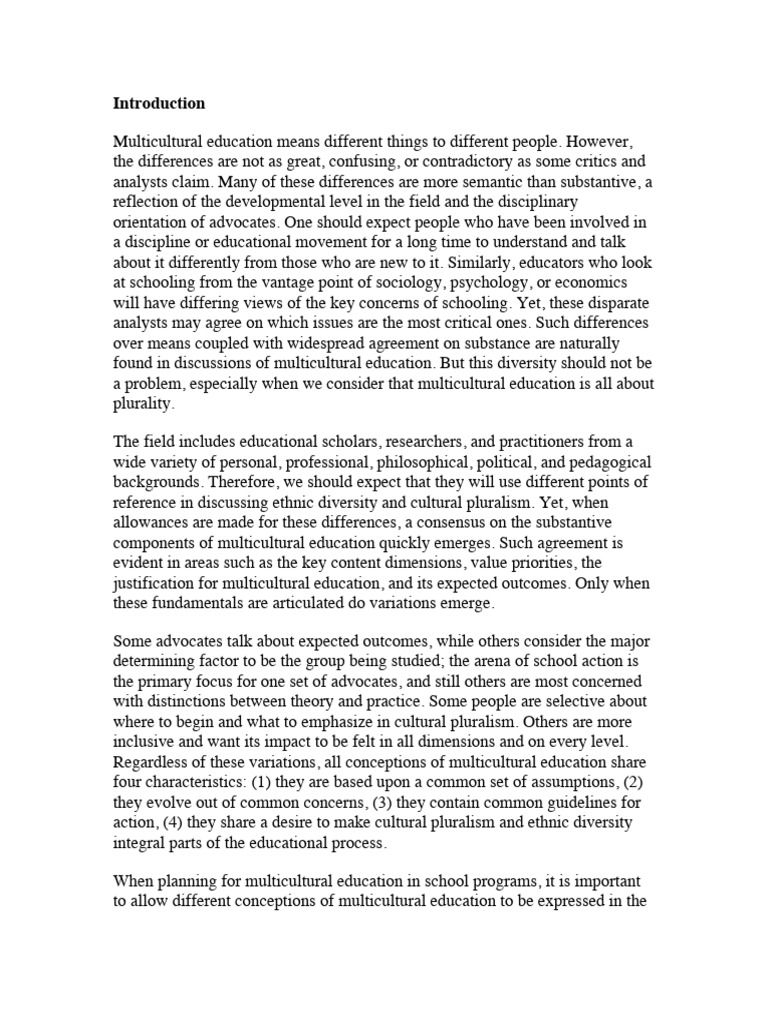 Understanding Multicultural Education | PDF | Multiculturalism | Knowledge